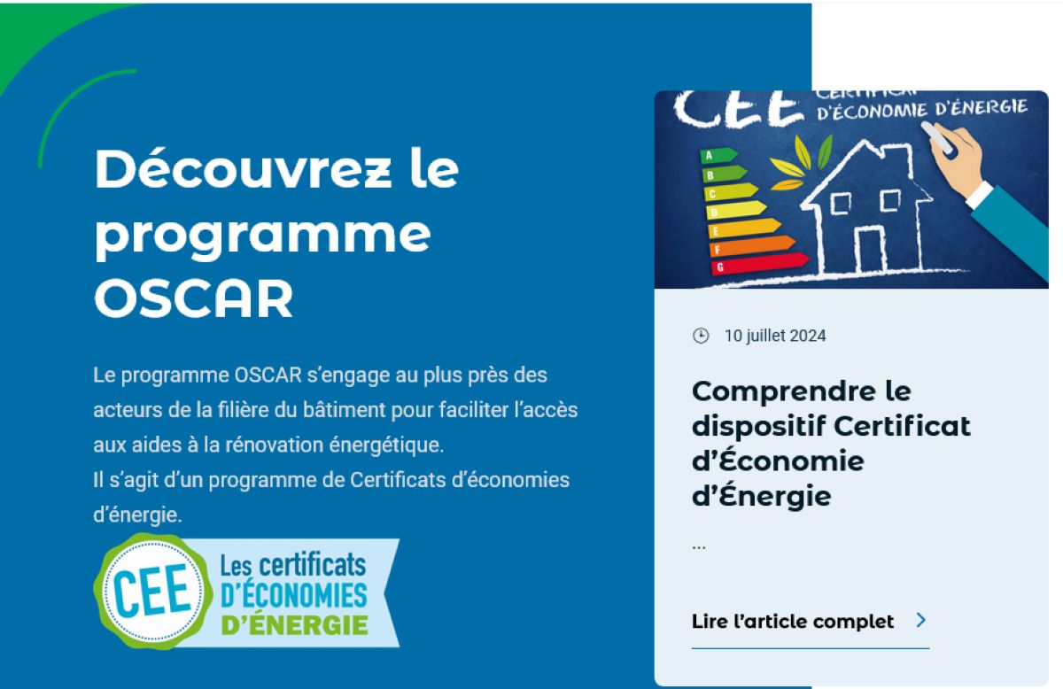 Le programme OSCAR reconduit jusqu'en 2025